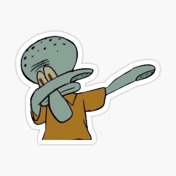 Squidward Dabbing Stickers | Redbubble