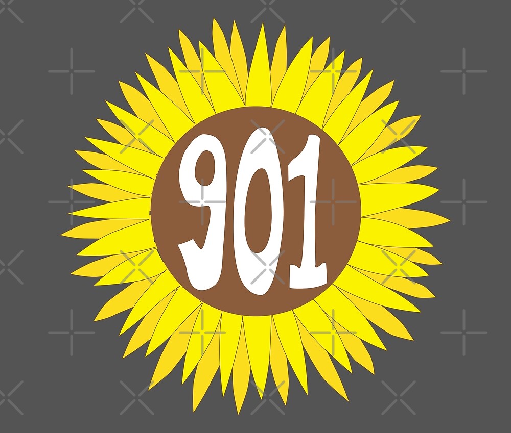 "Hand Drawn Tennessee Sunflower 901 Area Code" by itsrturn | Redbubble