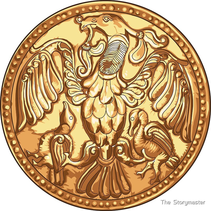 "Mythological Golden Hawk" by The Storymaster | Redbubble