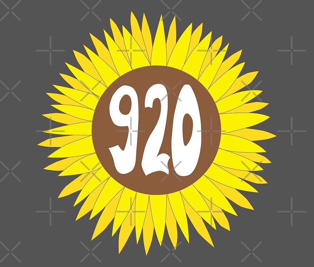 "Hand Drawn Wisconsin Sunflower 920 Area Code" by itsrturn | Redbubble