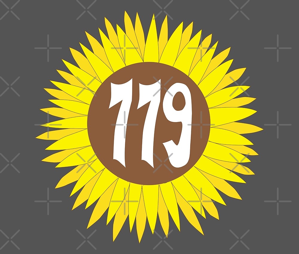 "Hand Drawn Illinois Sunflower 779 Area Code" by itsrturn | Redbubble