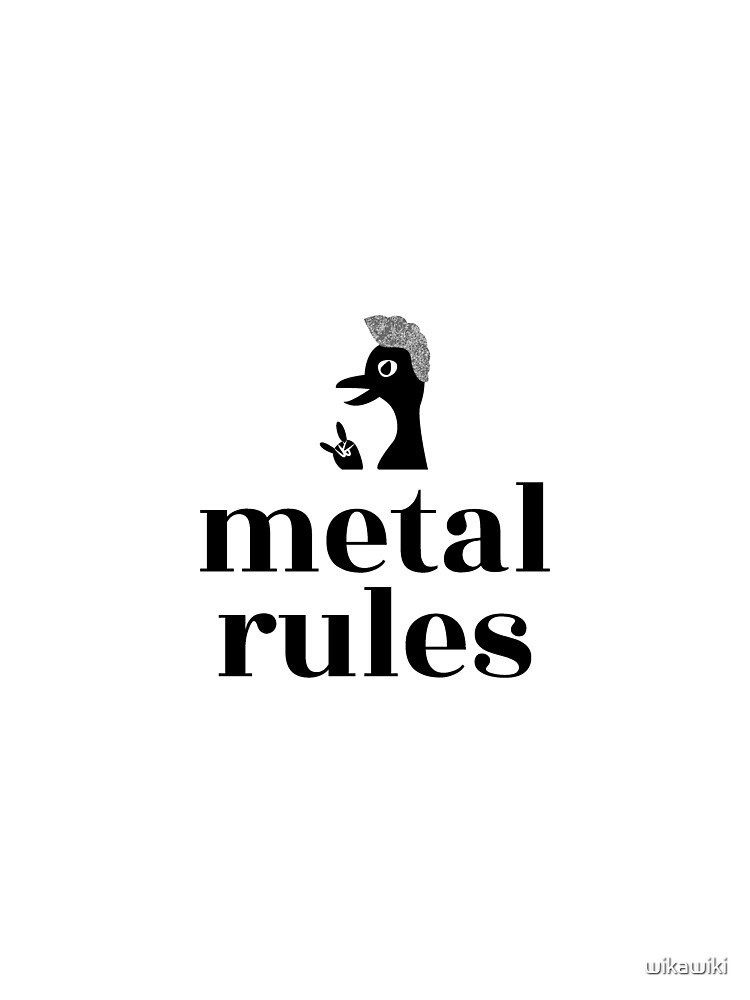 "Metal Head Cool Duck Name is Quack" by wikawiki | Redbubble