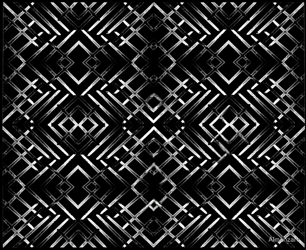 "Geometric B&W" by Almanzart | Redbubble