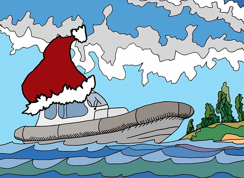 "Boating Santa" by Juhan Rodrik | Redbubble