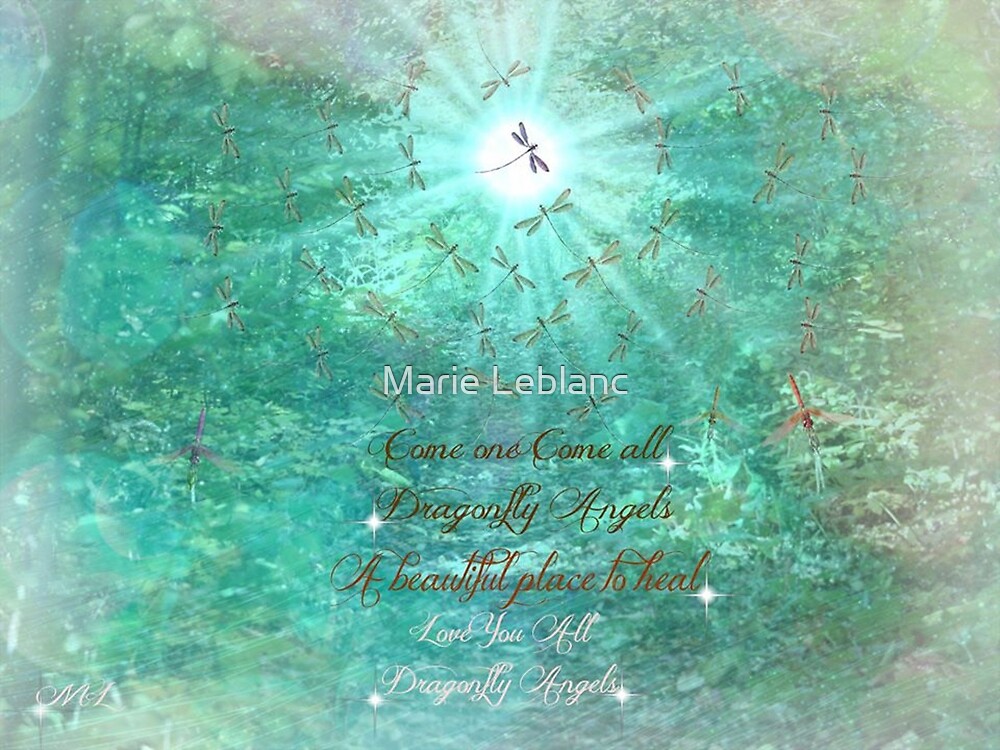 "DRAGONFLY ANGELS" by Marie Leblanc | Redbubble