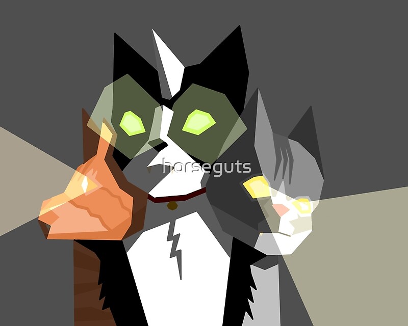 "Cerberus cat glow" by horseguts | Redbubble