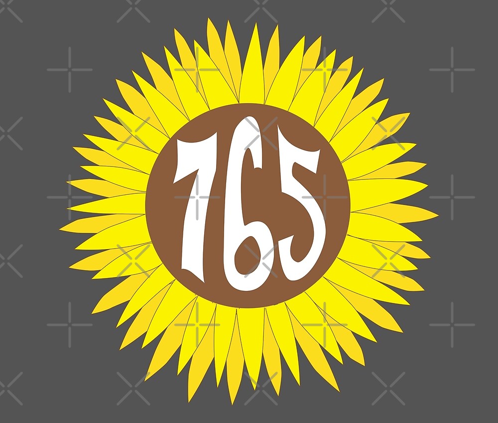 "Hand Drawn Indiana Sunflower 765 Area Code" by itsrturn | Redbubble