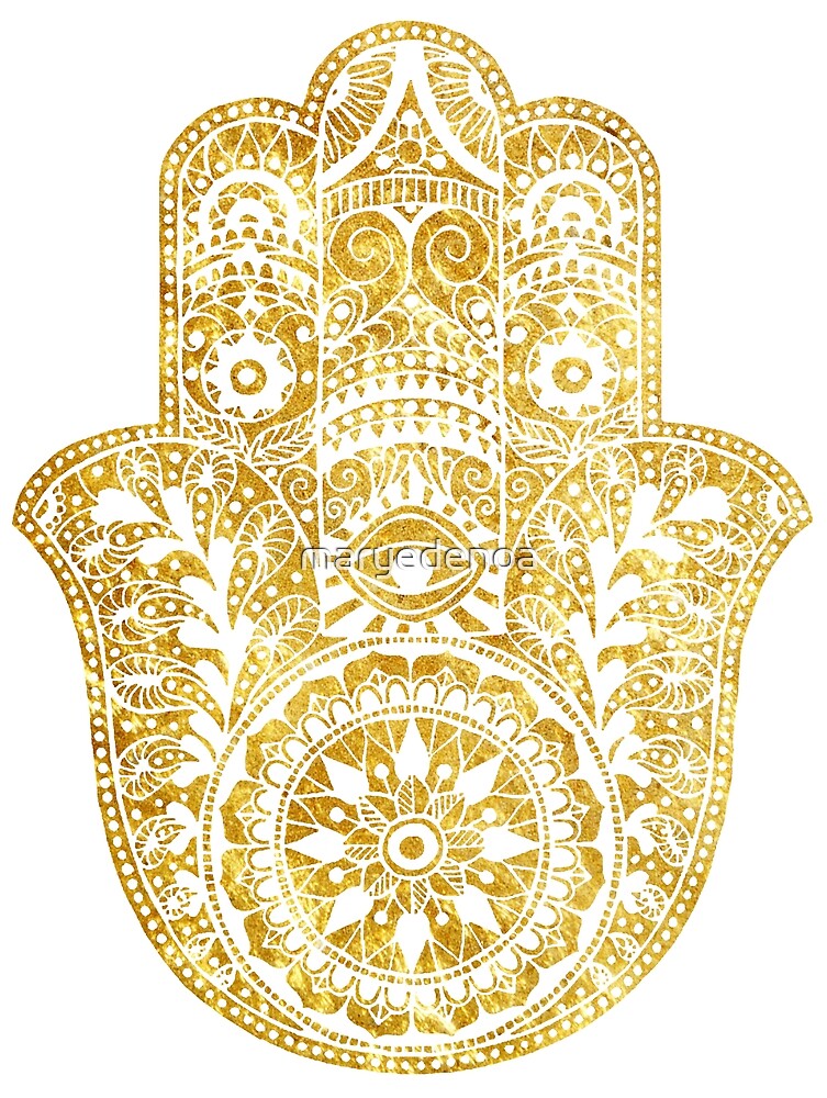 "White Gold Hamsa Hand" by maryedenoa | Redbubble