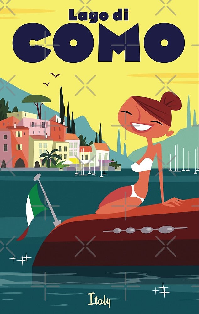 "Lake Como poster" by Gary Godel | Redbubble