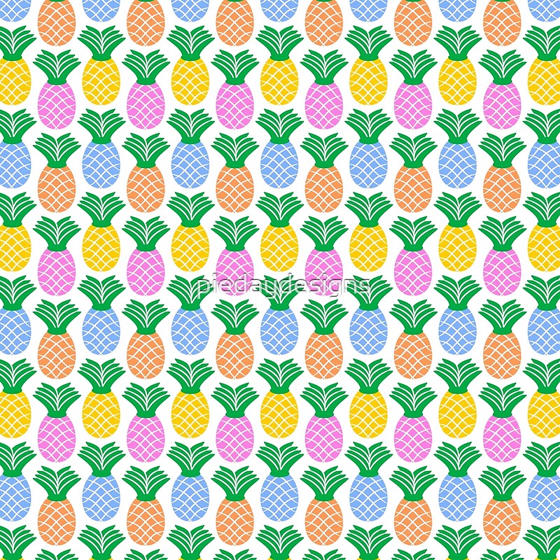 "Pineapple Pattern" by piedaydesigns | Redbubble