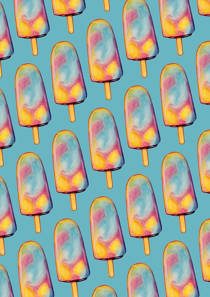 "Rainbow Paddle Pop Pattern" by Kelly Gilleran | Redbubble