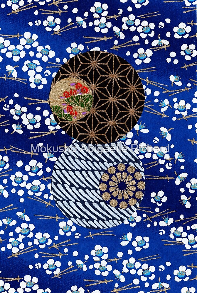 "Collage 89 Chiyogami Japanese paper collage of abstract patterns by ...