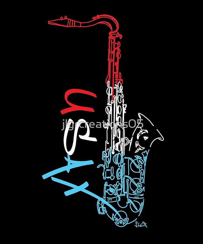 "USA Sax, Saxophone Design" by jlgrcreations05 | Redbubble