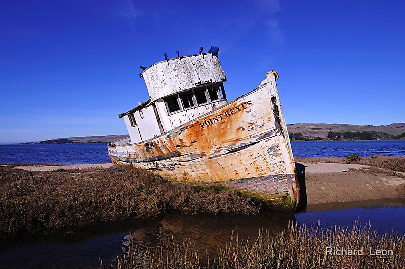 "Shipwrecked in Inverness "Point Reyes Fishing Boat"" by Alice Leon ...