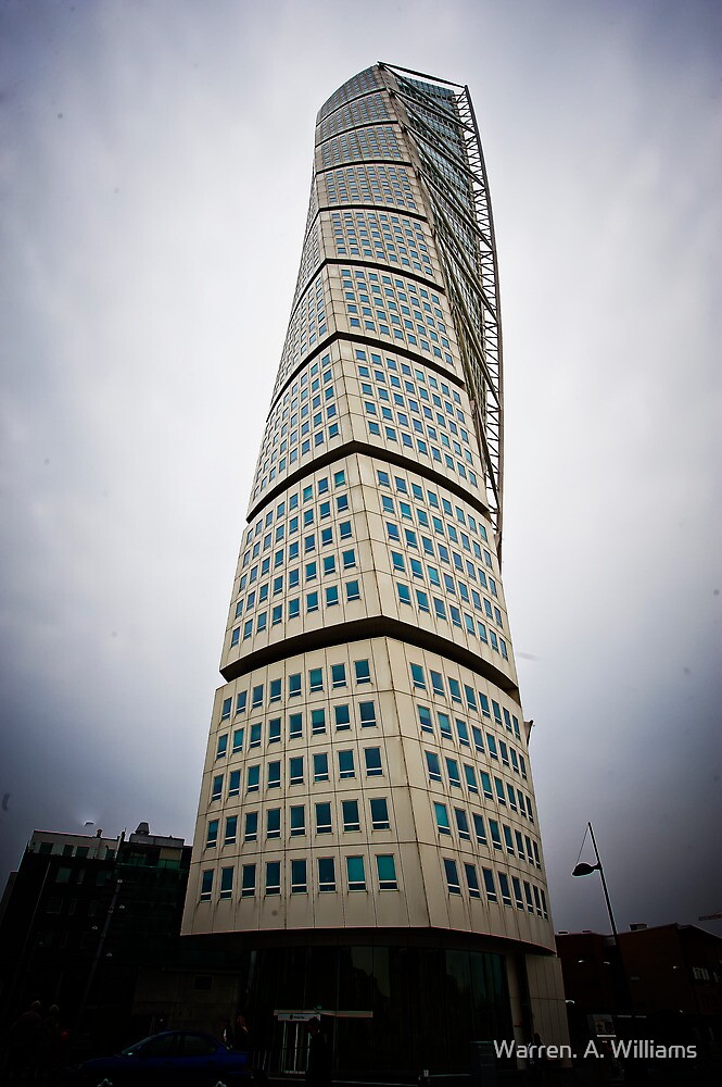"Twisted Tower Building Malmo Sweden" by Warren. A. Williams | Redbubble