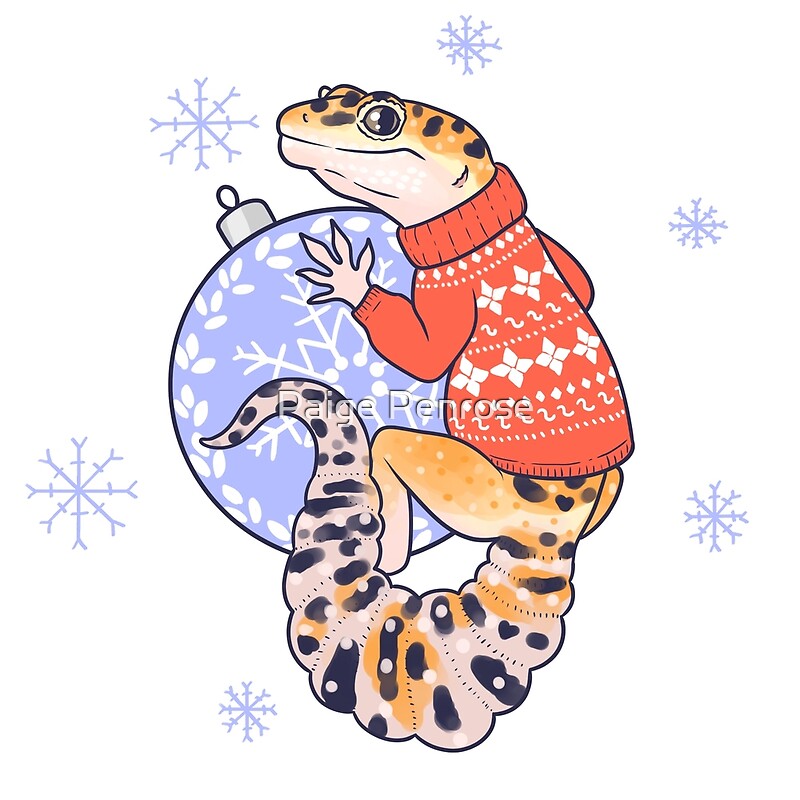 "Leopard Gecko in a sweater" by Paige Penrose | Redbubble