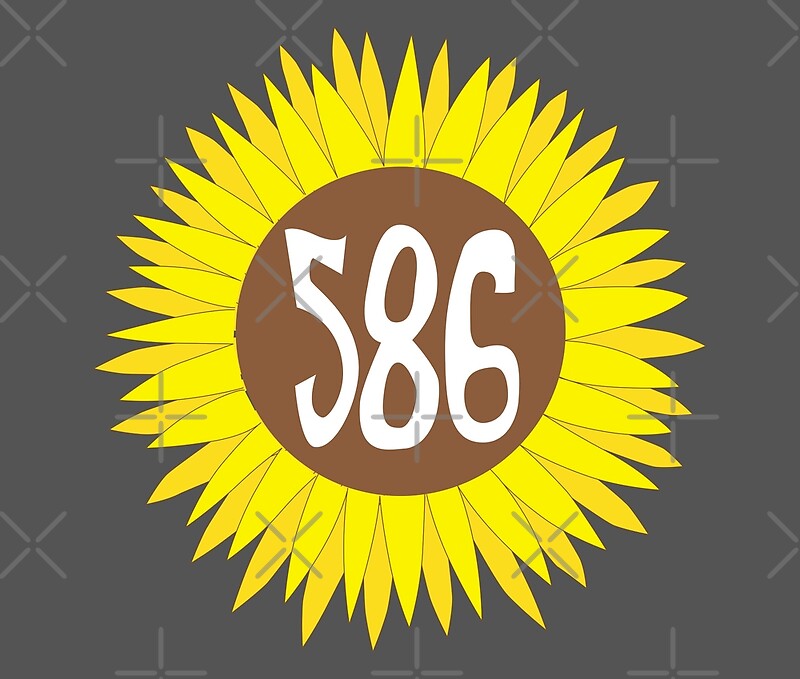 "Hand Drawn Michigan Sunflower 586 Area Code" by itsrturn | Redbubble