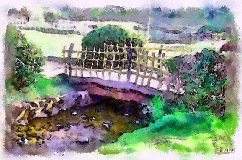 "The Zen Garden Bridge" by Shubd | Redbubble