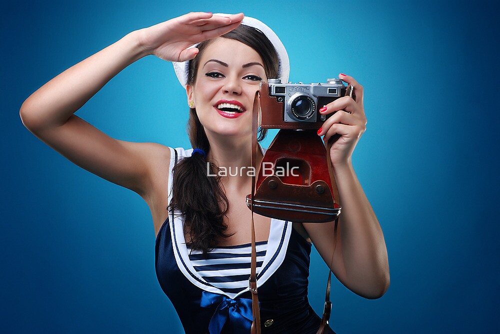 ""Pose just like this" Pin-up Girl" by Laura Balc | Redbubble