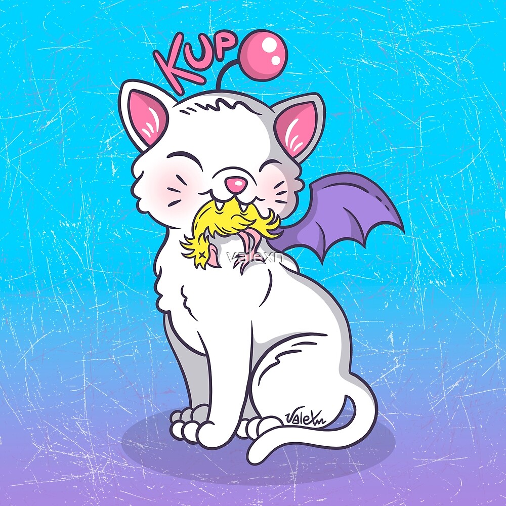 "Moogle Cat" by valexn | Redbubble