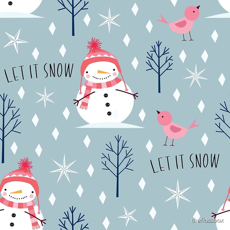 "Let it Snow Pattern" by theflossbox | Redbubble