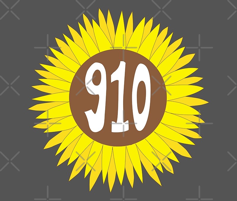 "Hand Drawn North Carolina Sunflower 910 Area Code" by itsrturn | Redbubble