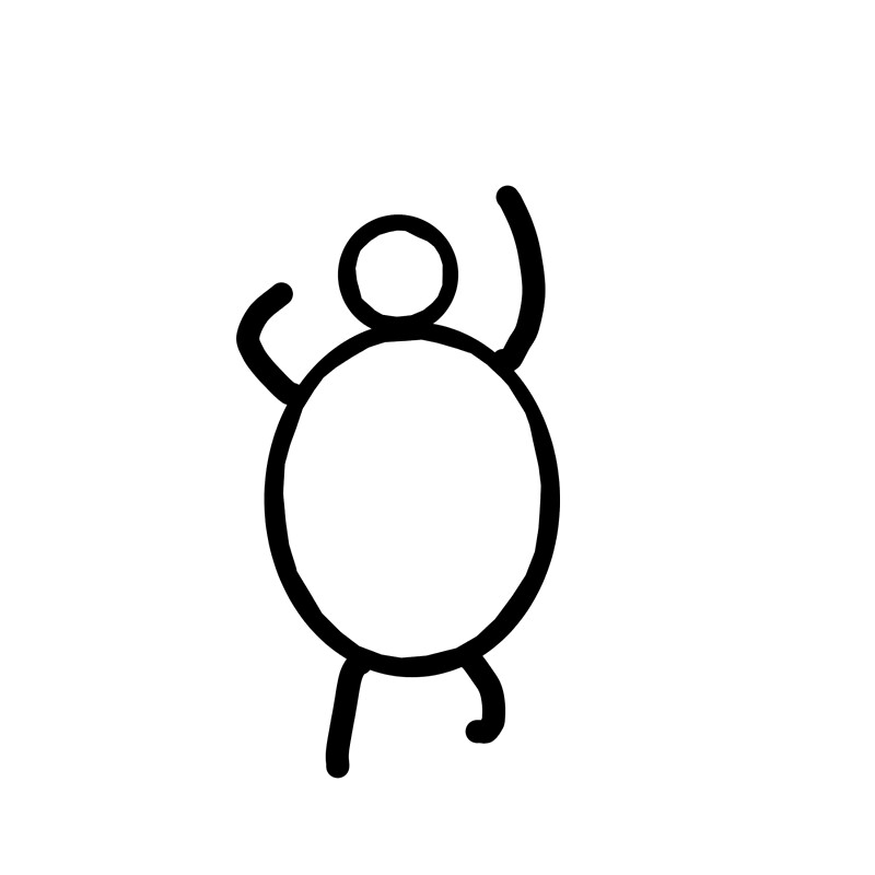 "happy cheering stickman" by Joe Holt | Redbubble