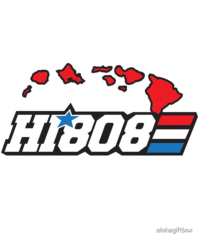 "Hawaii 808 Aloha State Retro 80s" by alohagiftbox | Redbubble