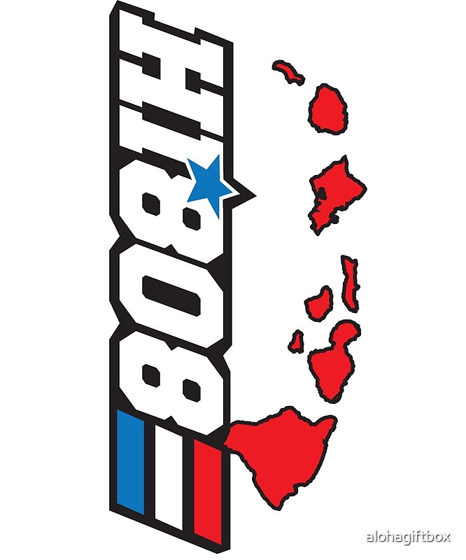 "Hawaii 808 Aloha State Retro 80s" by alohagiftbox | Redbubble