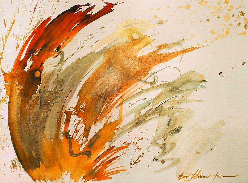 "Liquid Fire with Signature" by Gary Hoare | Redbubble