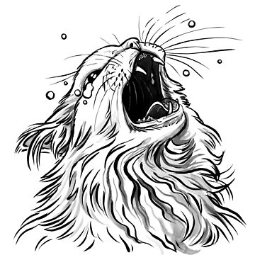 "White/Lines-Only Screaming Thurston Meme Cat" Classic T-Shirt for Sale ...