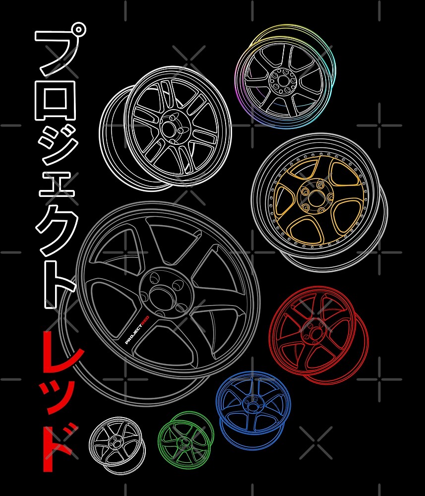 "JDM Wheel " by projectred | Redbubble