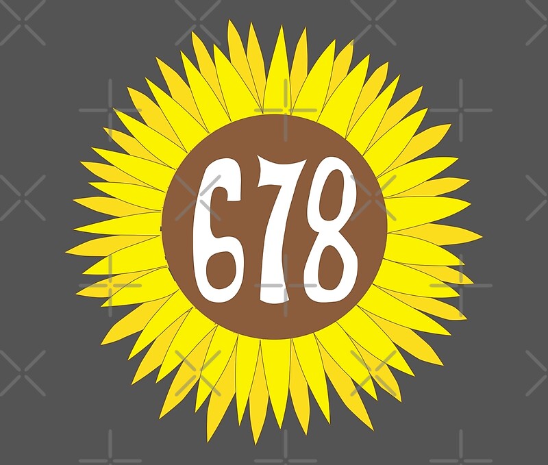 "Hand Drawn Georgia Sunflower 678 Area Code" by itsrturn | Redbubble