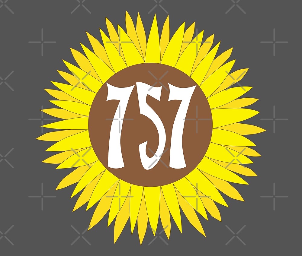 "Hand Drawn Virginia Sunflower 757 Area Code" by itsrturn | Redbubble