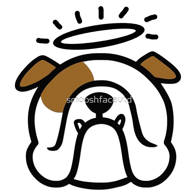 "English Bulldog angel - Bully angel - Bulldog with halo - Smooshface ...