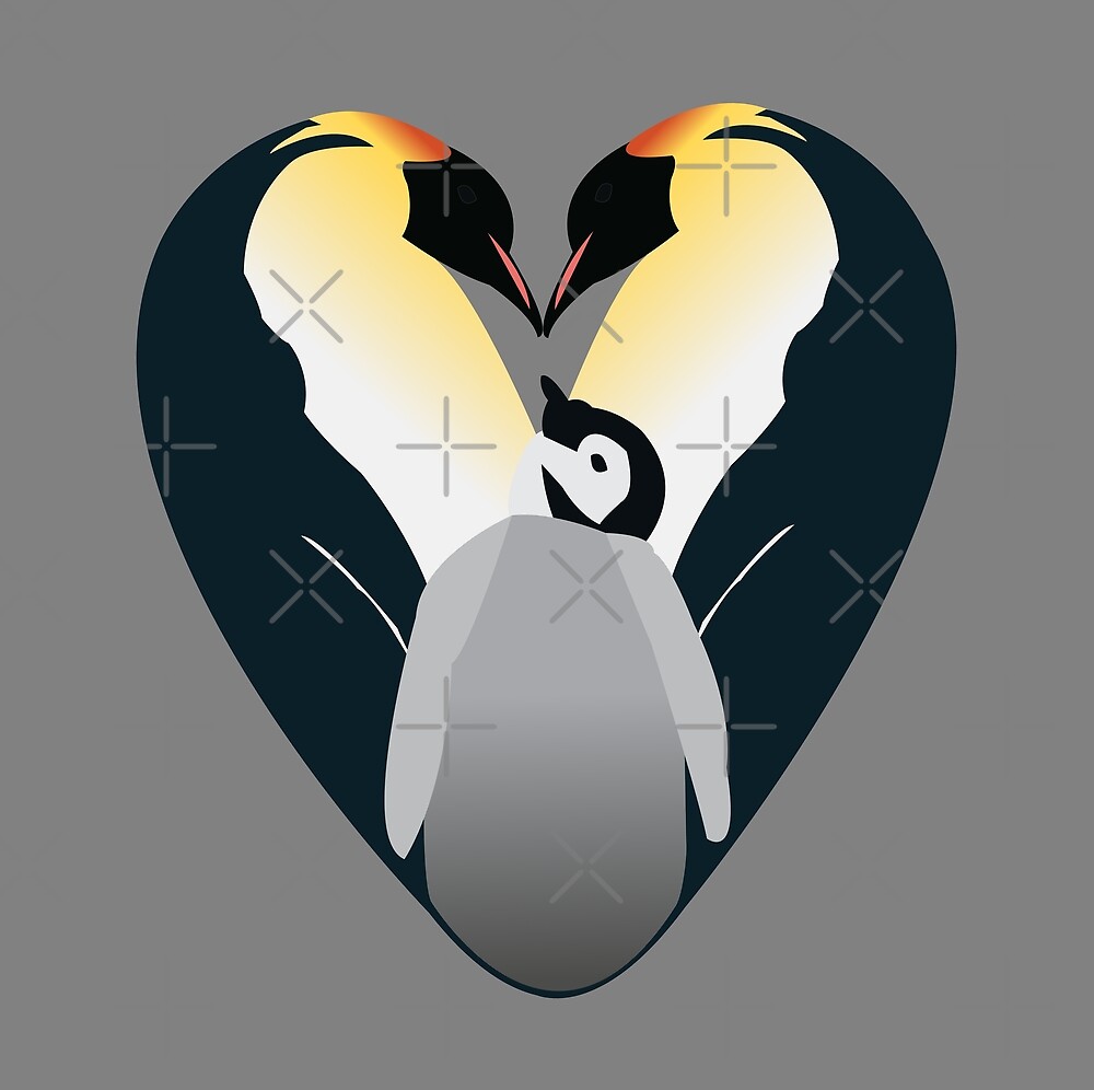 "Penguin Heart" by KCPetPortraits | Redbubble