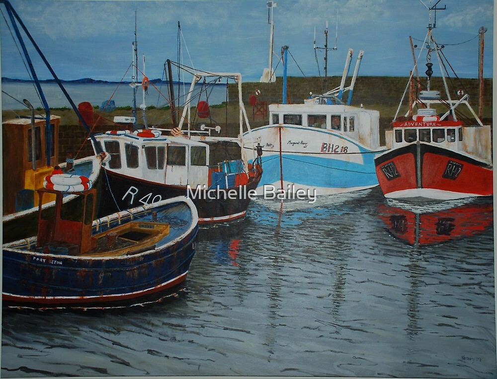 "Port Seton Boats - fishing boats" by Michelle Bailey | Redbubble