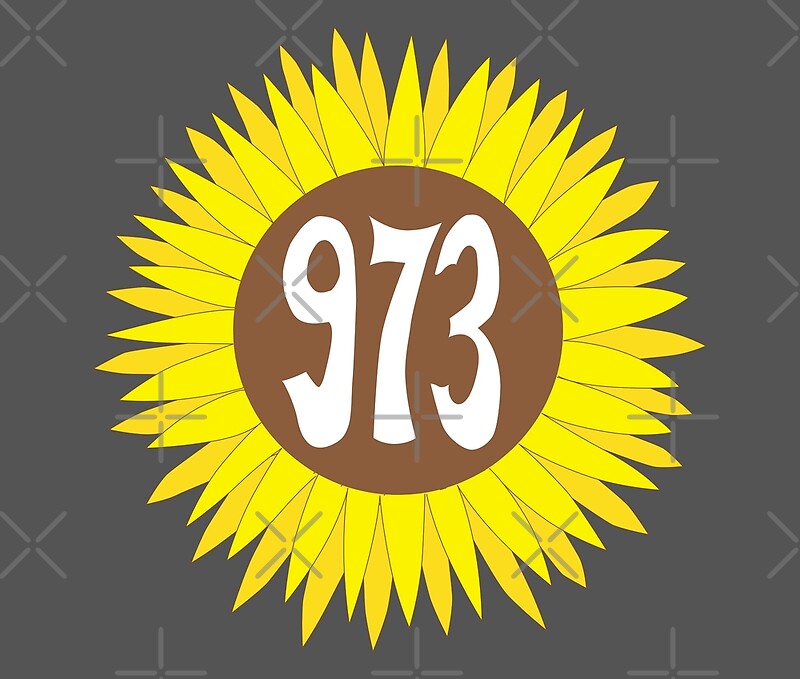 "Hand Drawn New Jersey Sunflower 973 Area Code" by itsrturn | Redbubble
