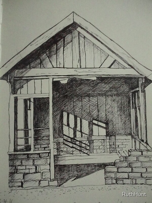 "Shelter. Pen drawing." by RuthHunt | Redbubble