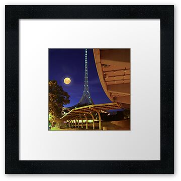 "The Spire and the Moon" by David Hibberd | Redbubble